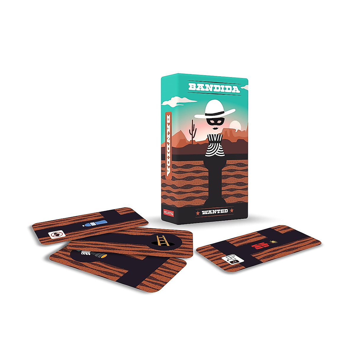 Helvetiq Bandida Card Game - Exciting Sequel with New Challenges! Fun Strategy Game for Family Game Night, Cooperative Game for Kids & Adults, Ages 6+, 1-4 Players, 15 Minute Playtime, Made