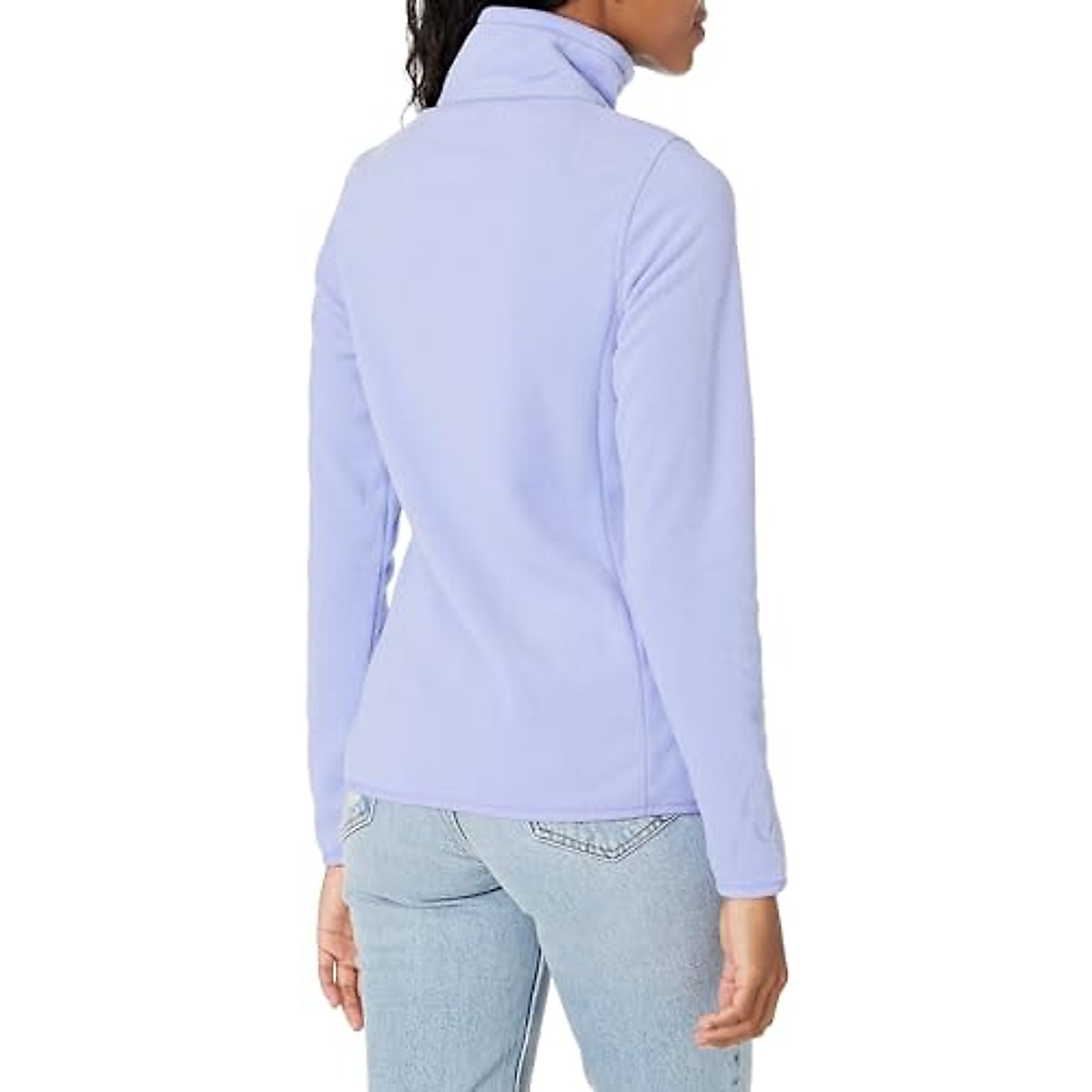 Amazon Essentials Women's Classic-Fit Long-Sleeve Quarter-Zip Polar Fleece Pullover Jacket - Discontinued Colors, Lilac, Large