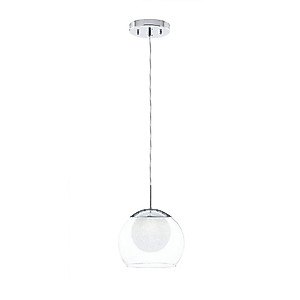 Home Decorators Collection 40-Watt Equivalence Chrome Integrated LED Mini Pendant