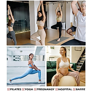 Breslatte Grip Socks Pilates Hospital Socks with Grips for Women Gripper Socks Non Slip Socks 3pair black pink grey, One Size