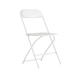 Flash Furniture Hercules Series Plastic Folding Chair - White - 650LB Weight Capacity Comfortable Event Chair - Lightweight Folding Chair