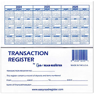 18 Pack Checkbook Registers for Personal Checkbook, Transaction Ledgers, 2022-2023-2024 Calendars