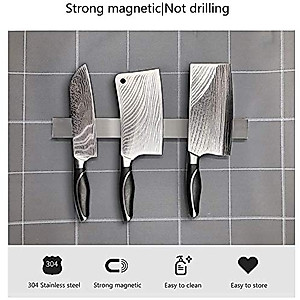 Magnetic Knife Holder for Wall Knife Magnetic Strip Stainless Steel Magnetic Knife Strip Bar Rack Block for Kitchen Utensil Holder 20 Inch Art Supply Organizer, Metal Tools Organizer