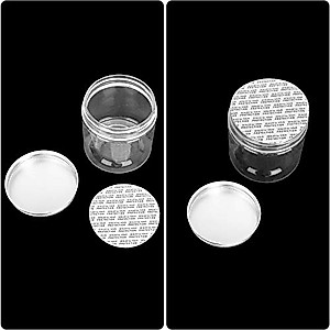 24Pack 6 oz Empty Plastic Jars with Lids Clear Plastic Mason Jars Storage Containers Wide Mouth Slime Containers Jars Airtight Gift Food Jars for Travel Storage Home Kitchen Food Slime Making