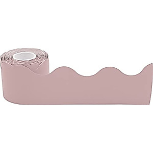 Teacher Created Resources Light Mauve Scalloped Rolled Border Trim (TCR8908)