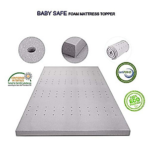 VLAVEN 3-Inch-Twin Pad, Mattress Topper, Black