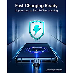 ESR USB C Headphone Adapter, 2-in-1 USB C to 3.5 mm Headphone Jack Adapter with PD Fast Charging, Portable Design, Compatible with Galaxy S22/S21/S20/Note20, iPad Air 5/Mini 6/Pro (2021/2020), Grey