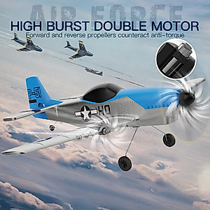 RC Airplane,3 Channel Remote Control Airplane RTF,Ease of Flight RC Plane with Gyro,Stable to Flight Remote Control Plane for Kids Boys Beginner Adults