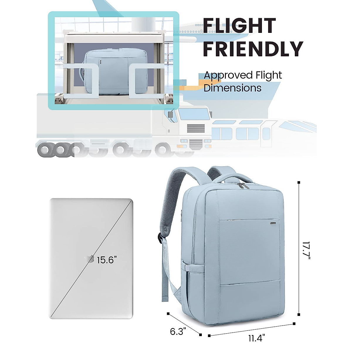 LOVEVOOK Laptop Backpack for Women, Unisex 15.6 inch Waterproof Travel Backpack, Work Backpack Casual Daypack with USB Charging Port, Computer Backpack for Business