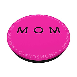 IMOMSOHARD MOM (Black) PopSockets Stand for Smartphones and Tablets PopSockets PopGrip: Swappable Grip for Phones & Tablets