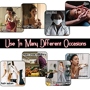 Greatremy 50PCS Thick Elastic Disposable Shower Cap, Large Plastic Waterproof Bath Caps, for Women, Kids men, Hair Cap for Hair Treatment Salon, Travel,Home Kitchen, Hospital, Hotel (Clear)