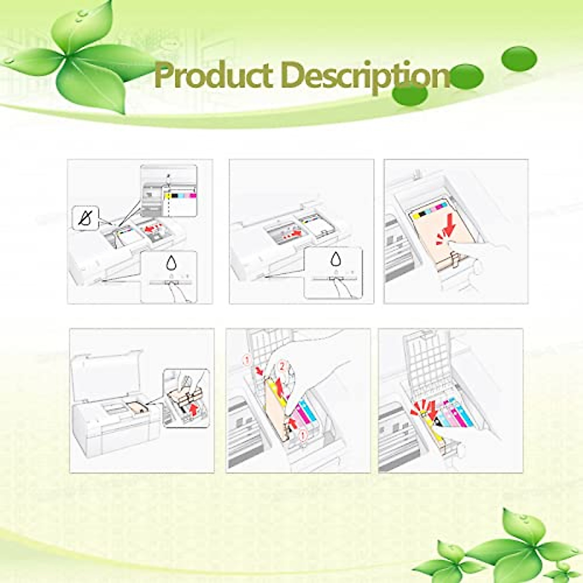 LC17 LC77 LC79 LC450 LC1280 LC75 LC71 Compatible Ink Cartridge Replacement for Brother MFC-J6910CDW MFC-J6710DW MFC-J5910CDW MFC-625DW MFC-J825DW Printer Set*1