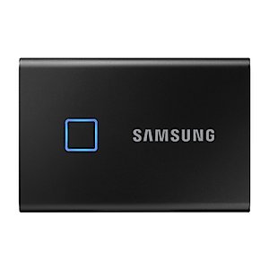 Samsung T7 Touch Portable SSD - 1 TB - USB 3.2 Gen.2 External SSD Metallic Black (MU-PC1T0K/WW)