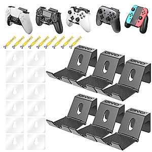 OIVO Controller Wall Mount Holder for PS3/PS4/PS5/Xbox 360/Xbox One/S/X/Elite/Series S/Series X Controller, Pro Controller, Foldable Wall Mount for Video Game Controller&Headphones -6 Pack