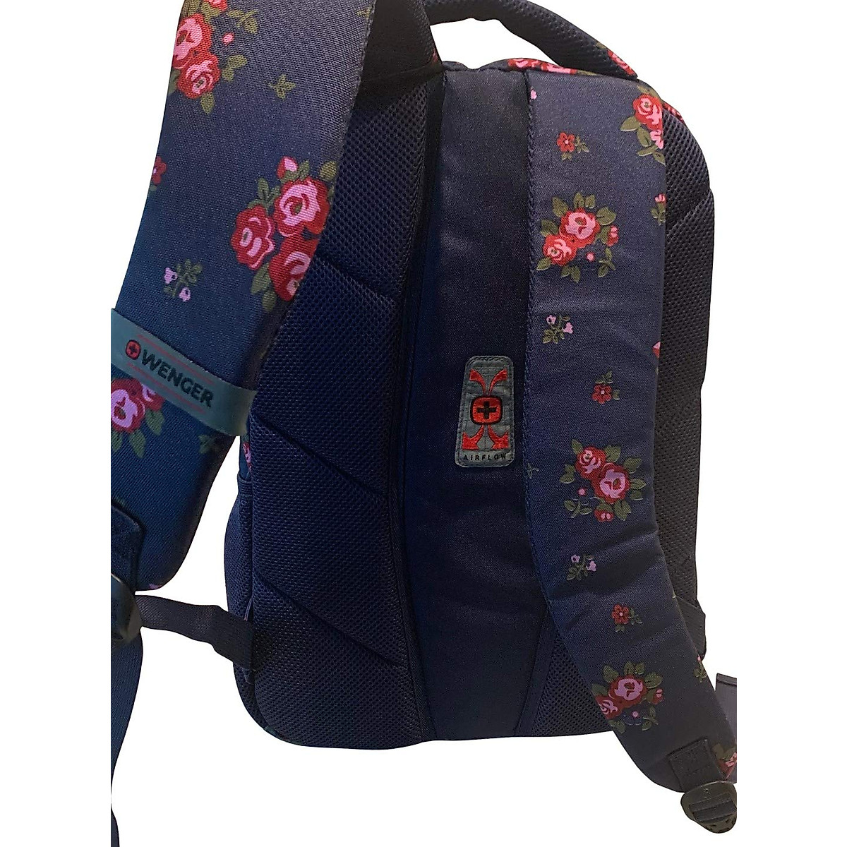 Wenger Upload Backpack With 16" Laptop Pocket And Tablet Pocket, Navy Floral Print