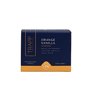 Trapp - No. 4 Orange Vanilla - 3.75 oz. Small Poured Candle - Aromatic Home Fragrance with Fruity Scent of Brazilian Orange, Tahitian Vanilla, & Tonka Bean Notes - Soy Wax Blend