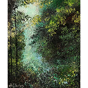 SOLD The Mysterious Woods, Lush Forest Trees By Internationally Renown Artist Andre Dluhos