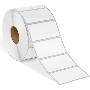 Prinko- 12 Rolls, 1300/Roll 2” X 1” Direct Thermal Labels for UPC Barcodes, Address, Perforated & Compatible with Rollo Label Printer & Zebra Desktop Printers