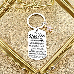 ibiwe Bestie Gifts for Women Friend Gifts for Women Unique Friendship Gifts for Women Friends Female Keychain Birthday Key Chain Good True Friend Bff Great Gifts Ideas Galentine's Day