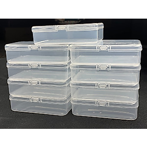 Snap Tight Plastic Storage Box of 9 Packs, Box for Casing Accessories, Ornaments, Utensils, Beads, and Stationary.