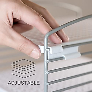 Qboid SP Aluminum Foil Organization and Storage – Multifunctional Caddy Organizer for Kitchen Pantry, Countertop, Cabinet – Premium Steel Construction with Plastic Panels Kitchen Cabinet Organizer Size: 10.2"L x 8.3"W x 11"H, White