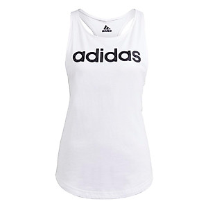 adidas womens Linear Tank White/Black Large