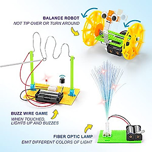 STEM Robotics Kit, 6 Set Electronic Science Projects Experiments for Kids Ages 8-12 6-8, STEM Toys for Boys, DIY Engineering Robot Building Kits for Girls to Build 7 8 9 10 11 12 + Year Old Gift Ideas