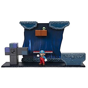 Super Mario Underground playset with Ice Mario Action Figure Includes 5 Interactive Environment Pieces