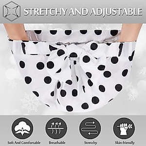 2 Pieces Shower Caps for Women, Waterproof Reusable Shower Hair Caps Elastic Hem Shower Bath Caps for Long, Short and Curly Hair for Women Girls (Black Dot and Stripe)