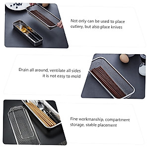 COLLBATH 1 Pc Cabinet Chopstick Rest Chopsticks Drainage Tank Stainless Steel