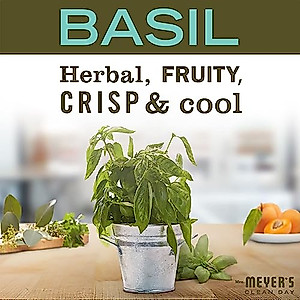 MRS. MEYER'S CLEAN DAY Hand Soap Refill, Made with Essential Oils, Biodegradable Formula, Basil, 33 fl. oz