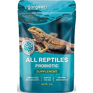 Gargeer Reptile Probiotics. Improve Appetite, Digestion and Boost Immune System. Supplement 10-12 Pounds of Food with Our 2 Oz Bag. Enjoy!