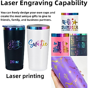 Icesip 8pack 20oz Tumbler with Lid And Straw,Stainless Steel Vacuum Insulated Mug,Double Wall Durable Powder Coated Coffee Cup for Cold & Hot Drinks,Insulation Travel Tumblers Cups