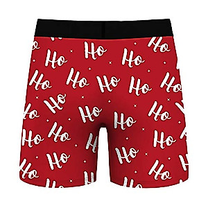 SLYRAIME Mens Novelty Christmas Printed Boxer Brief Underwear Underpants Shorts