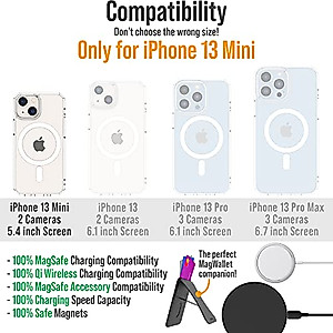 Scooch iPhone 13 Mini MagSafe Case with Screen Protector and $100 Device Coverage [MagCase] iPhone 13 Mini Case MagSafe, Military Grade Drop Protection, Ultra-Strong Magnets, Anti-Scratch