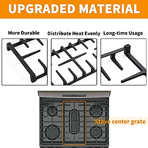 Upgraded WB31X27150 Center Grate Replacement for GE Stove Parts JXGRATE1 WB31X24737 General Electric Gas Range Grate Cast Iron Surface Burner Grate GE Cooktop Parts Stove Top Grate 1Pcs