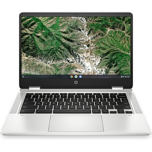 HP Chromebook x360 14-inch HD Touchscreen, 64GB eMMC, Intel Celeron N4020 2-in-1 Laptop (4GB RAM, USB-C, Wi-Fi, Webcam, SD Card Reader, Chrome OS) Silver, 14a-ca0036tg (Renewed)