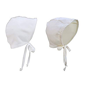 Mali Wear Newborn Baby Cotton Hospital Hat Bonnet Infant Soft Stretchy White Cotton Knit Hat Unisex Natural Baby (2pk White + Ivory, Newborn)