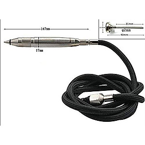 ELEOPTION Pneumatic Engraving Pen Tool Air Pencil Grinder 112L/min Engraver Penumatic Tip Pen