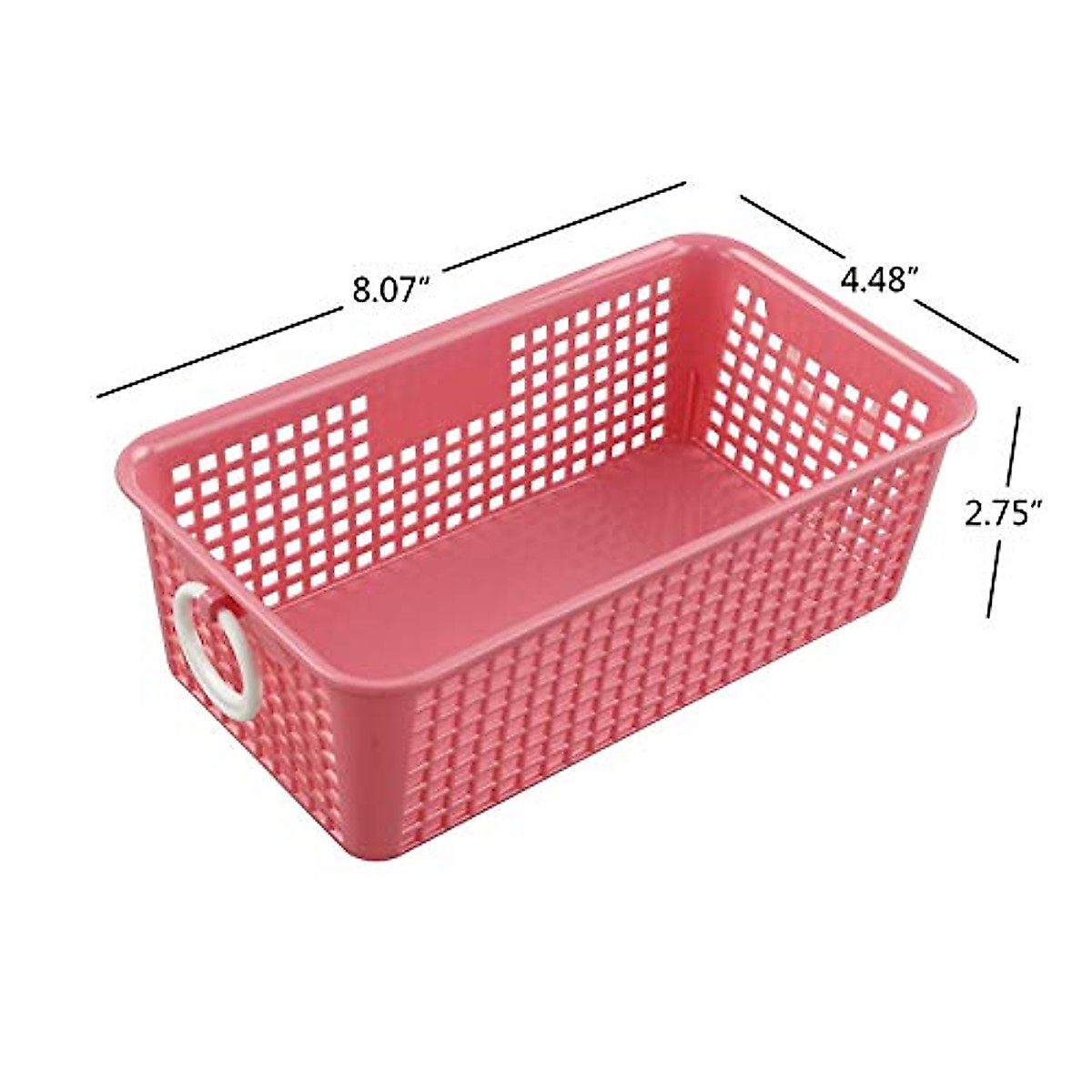 Anbers Desktop Storage Baskets, Colored Plastic Basket, 6 Packs
