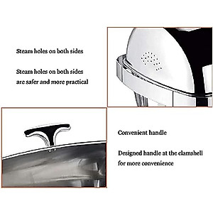 Chafing Dishes Chafing Dish Buffet Set, Food Warmers Server Warming Tray Round Rectangular Chafers, Stainless Steel Square Chafer, Round Food Warmer Chafing For Catering Warmer Chafer Set, Energy Effi