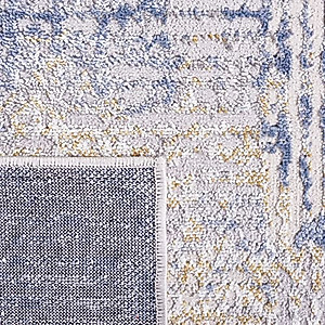 Safavieh Palma Collection Area Rug - 5'5" x 7'7", Beige & Light Blue, Modern Abstract Design, Non-Shedding & Easy Care, Ideal for High Traffic Areas in Living Room, Bedroom (PAM350B)