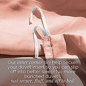 Premium Quality, Soft, Wrinkle, Fade, & Stain Resistant, Easy Care, Oversized Duvet Cover Set, King / California King, Light Peach