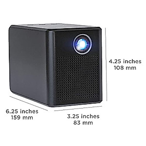 Miroir M189 Portable LED Projector | 80 Inch Picture | 1080P Supported | Auto Keystone | Rechargeable Battery | HDMI