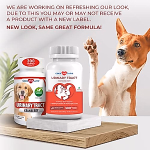 Cranberry for Dogs - 300 Chewable Tablets - Urinary Tract Support, Bladder Support for Dogs, Dog UTI, Bladder Stones, Dog Incontinence Support, Cranberry Supplement for Dogs
