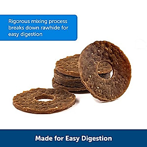 PetSafe Natural Rawhide Treat Ring Refills for Busy Buddy Dog Toys, Size B fits Small/Medium and Medium Toys, 16 Rings