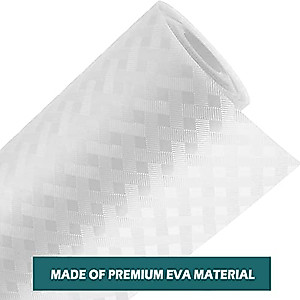 Shelf Liners for Kitchen Cabinets, Drawer Liners Fridge Mats Washable Cabinet and Drawer Liner Roll Double Sided EVA Non-Slip (Clear, 11.8Inch x 20FT)