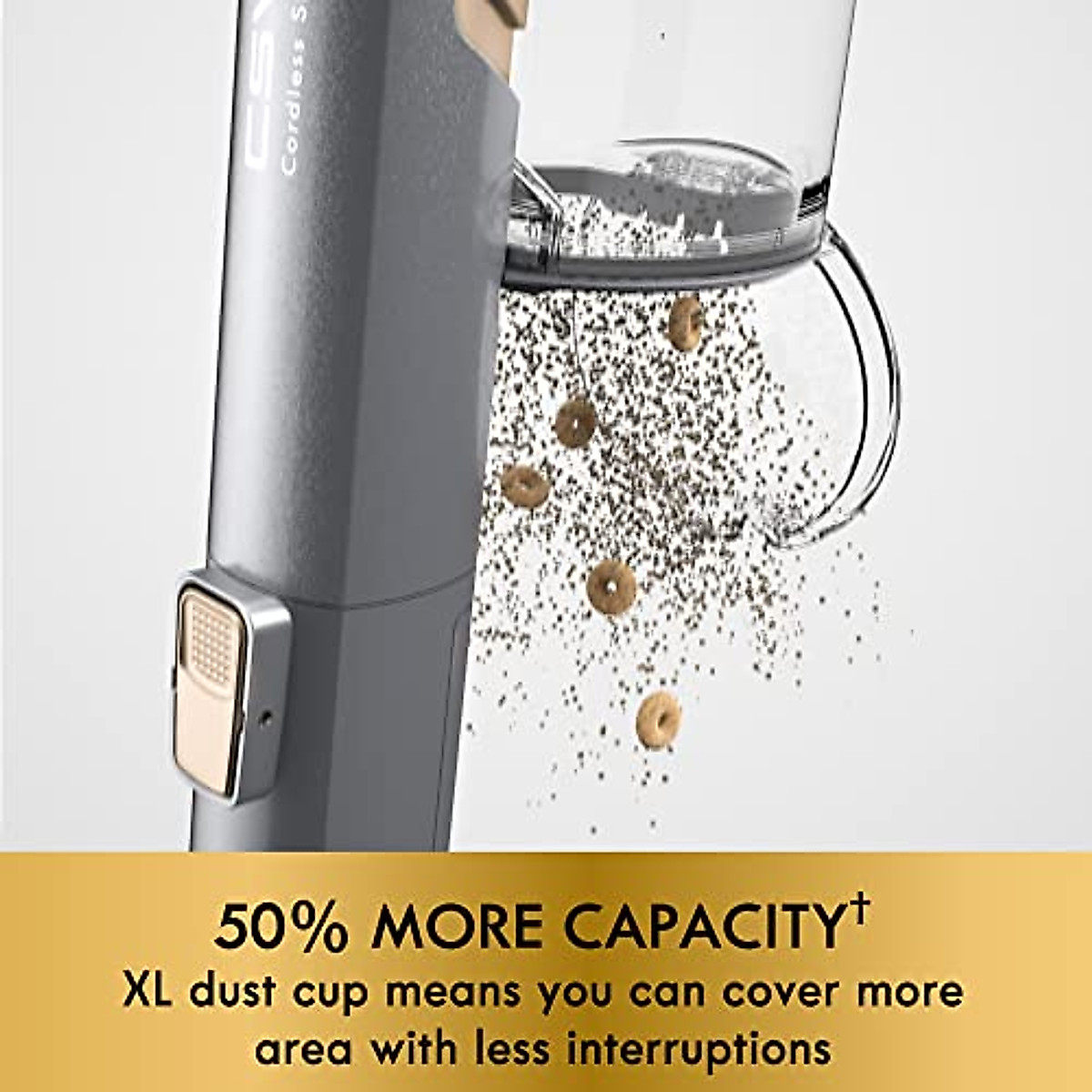 Kenmore DS4095 Brushless Cordless Stick Vacuum with EasyReach Wand, Lightweight Cleaner with 2-Speed Power Control, LED Headlight, Converts to Handheld for Hardwood Floors, Carpet & Pet Hair