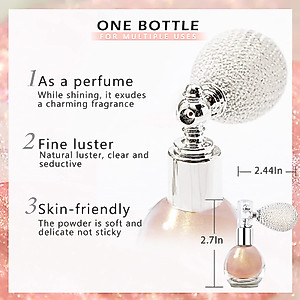 NewBang 2Pcs Highlighter Powder Spray,Glitter High Gloss Powder,Shimmer Sparkle Powder Makeup Spray, for Face Body Cosmetic