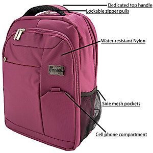 Mouse, USB Hub, Secure Purple Laptop Backpack 15-inch Made for Inspiron, Dell Latitude, Vostro, XPS, Precision, G15 G3 G5 G7